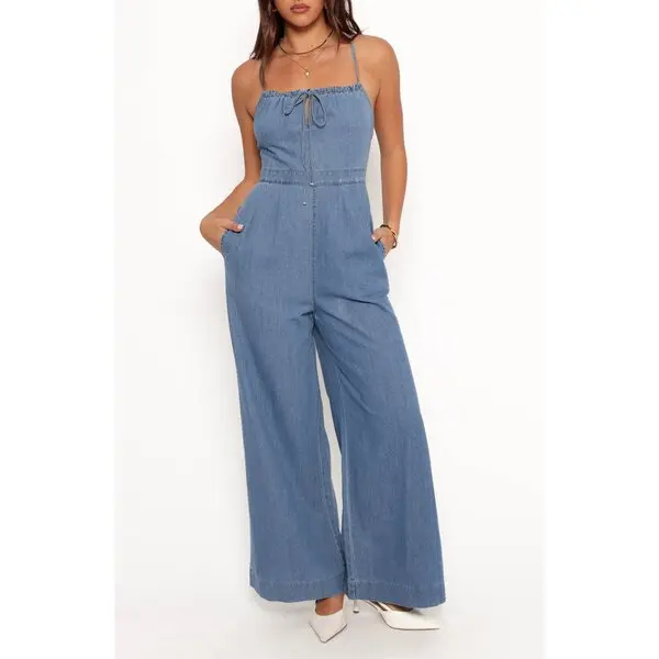 PETAL & PUP Alliah Denim Jumpsuit - Medium Denim