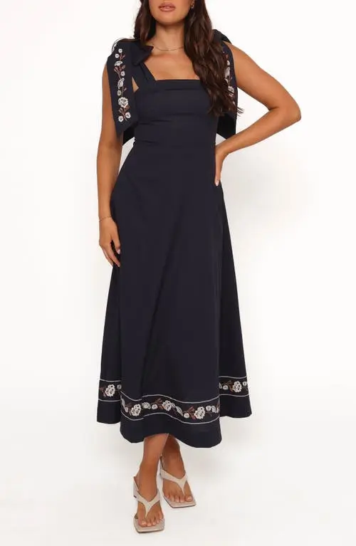 PETAL & PUP Marcella Tie Strap Maxi Dress