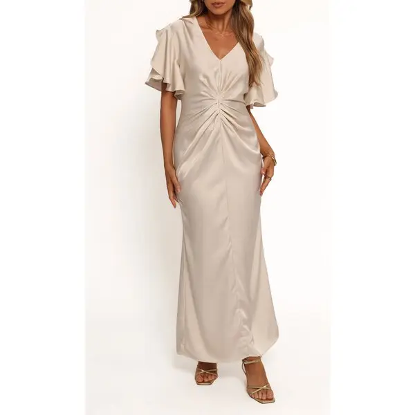 PETAL & PUP Georgianna Satin Maxi Dress