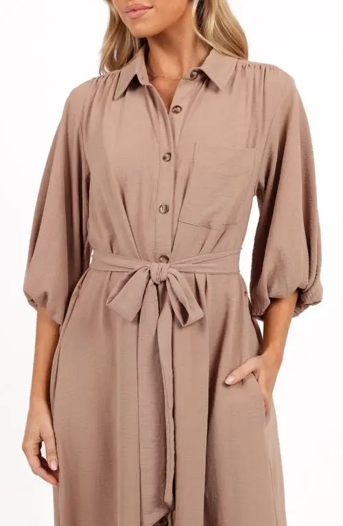 PETAL & PUP Zanita Midi Shirt Dress