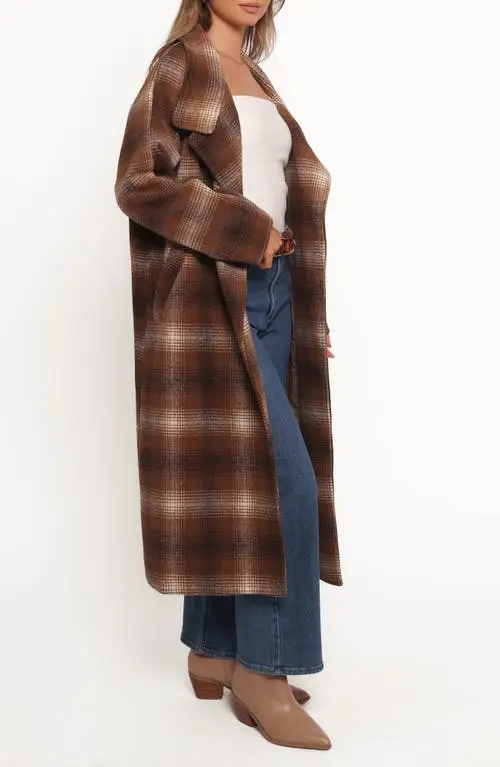 PETAL & PUP Maya Plaid Longline Coat