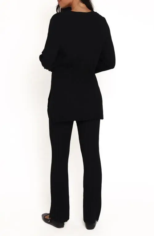 PETAL & PUP Silvie Rib Pajamas - Black