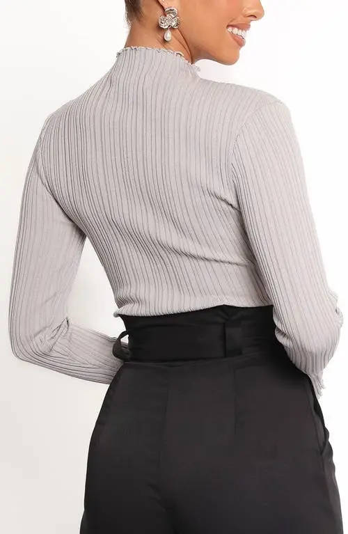 PETAL & PUP Ridley Ribbed Top - Grey