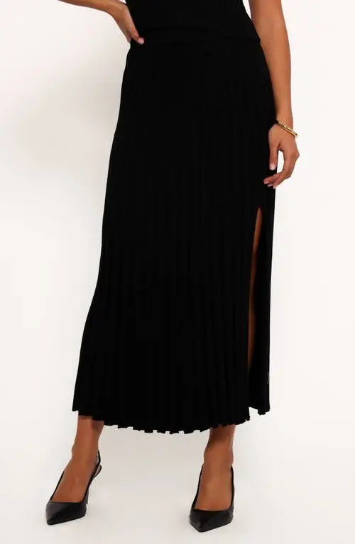PETAL & PUP Carson Knit Midi Skirt - Black