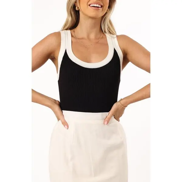 PETAL & PUP Ellody Trimmed Rib Tank