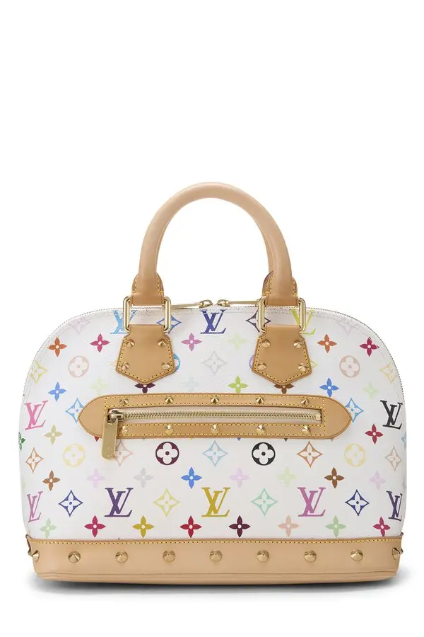 LOUIS VUITTON Takashi Murakami Monogram Multicolore Alma - White