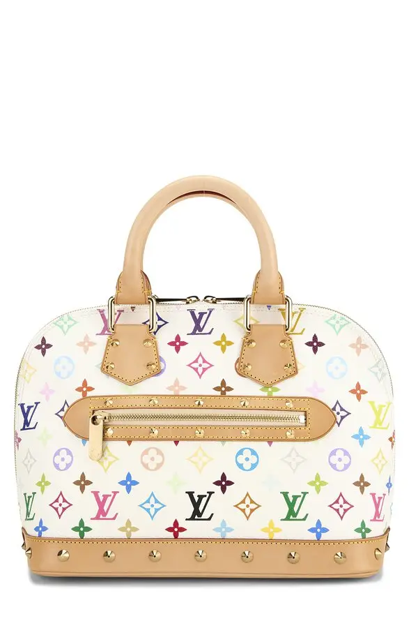 LOUIS VUITTON Takashi Murakami Monogram Multicolore Alma - White