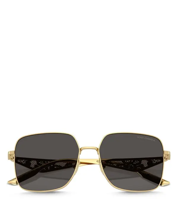 Dolce & Gabbana Lace Square Sunglasses - Gold