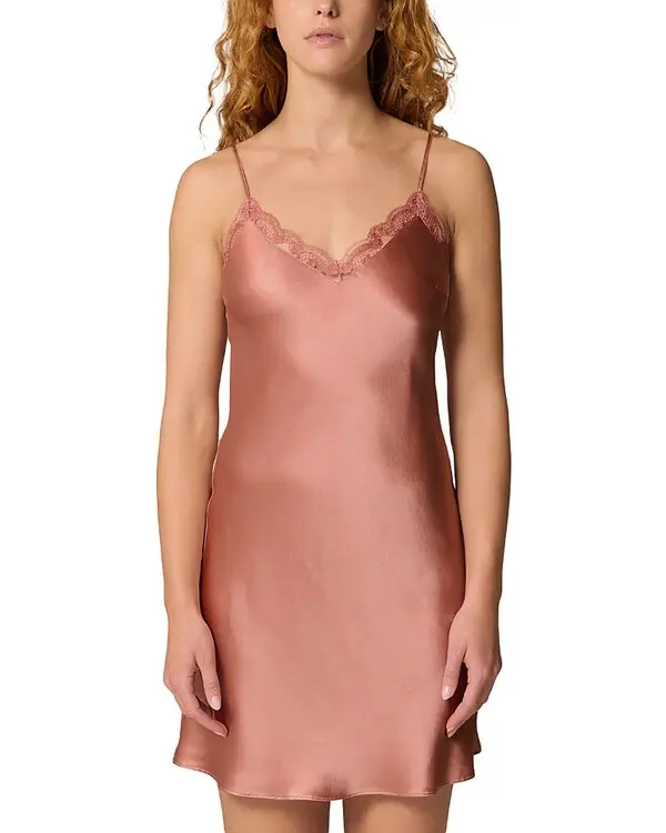 Simone Perele Love Me Silk Blend Night Dress - Smoky Pink
