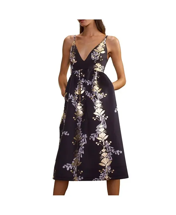 chinese dress ladies Cynthia Rowley Dress Krystal Black Lace-Trim Fruit Print Twill Size 8 –  Celebrity Owned main image 1