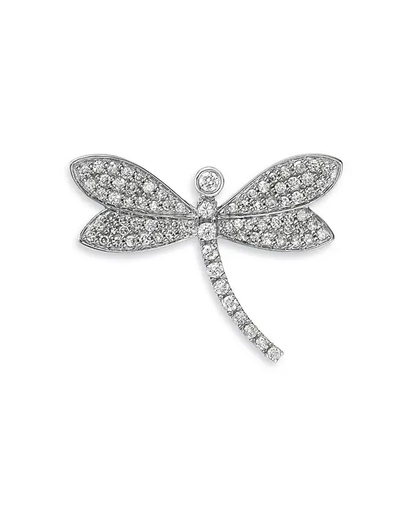 Bloomingdale'S Diamond Dragonfly Pin In 14k Gold - White