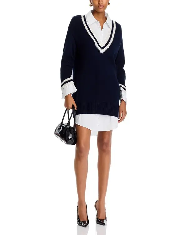 Cinq À Sept Santina Layered Look Sequin Dress