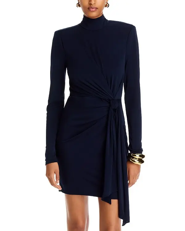 Cinq À Sept Joelene Tie-waist Dress - Navy