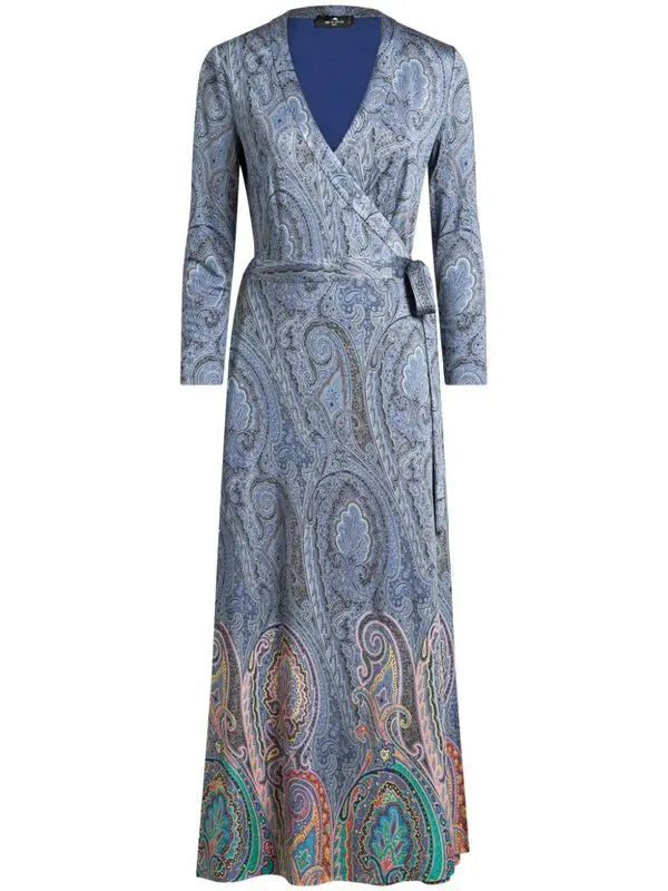Etro Paisley Print Wrap Dress