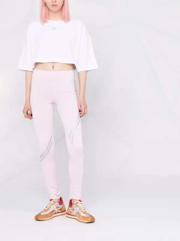 Loewe Logo-print Stretch Leggings - Pink