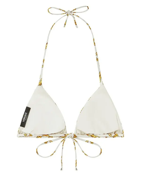 Versace Treasure Triangle Bikini Top - White