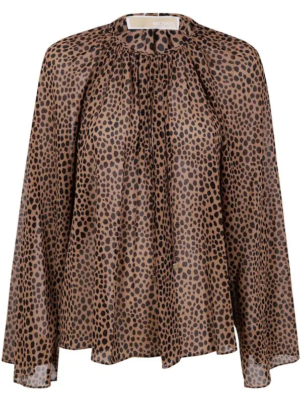 Michael Kors Leopard Print Blouse