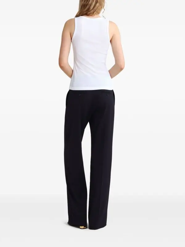 PATOU Scoop-neck Ribbed Tank Top - White