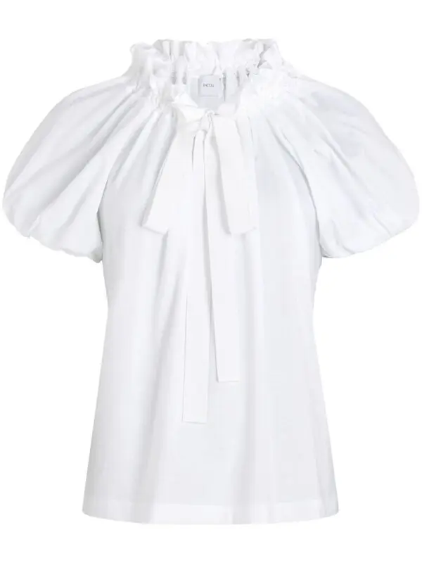 PATOU Drawstring Organic Cotton T-shirt