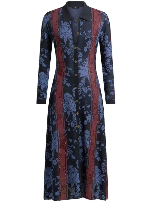Etro Floral Jacquard Maxi Cardigan