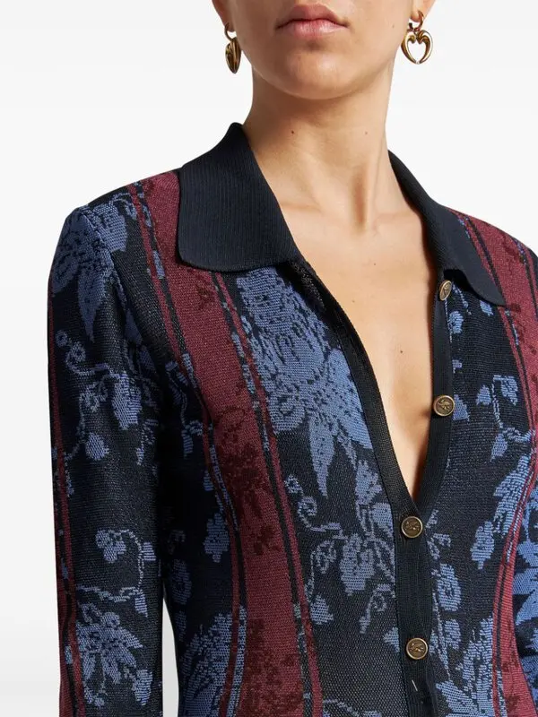 Etro Floral Jacquard Maxi Cardigan