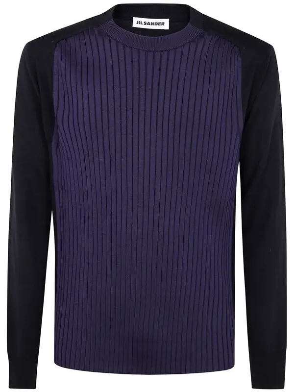 JIL SANDER Panelled Jumper - Blue