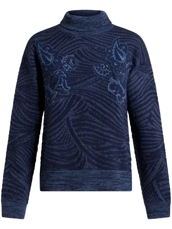 Etro Jacquard Turtleneck Sweater
