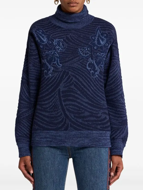 Etro Jacquard Turtleneck Sweater