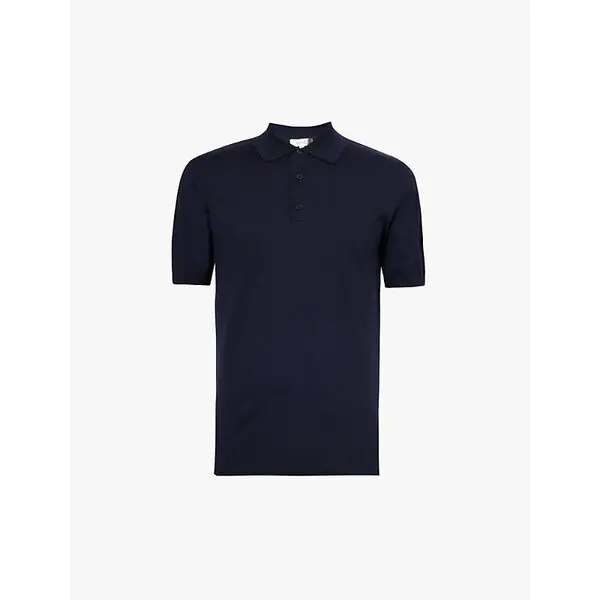 ARNE Cotton-blend Knitted Polo Shirt