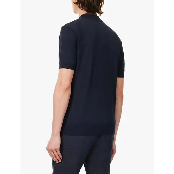 ARNE Cotton-blend Knitted Polo Shirt