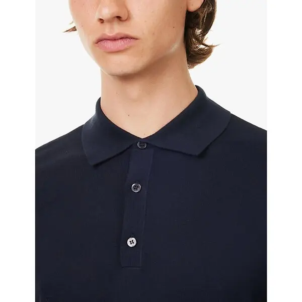 ARNE Cotton-blend Knitted Polo Shirt