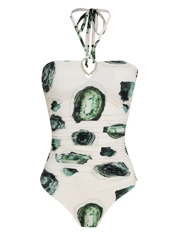 BRIGITTE Emerald-print Swimsuit