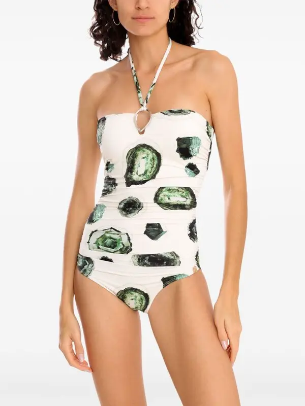 BRIGITTE Emerald-print Swimsuit