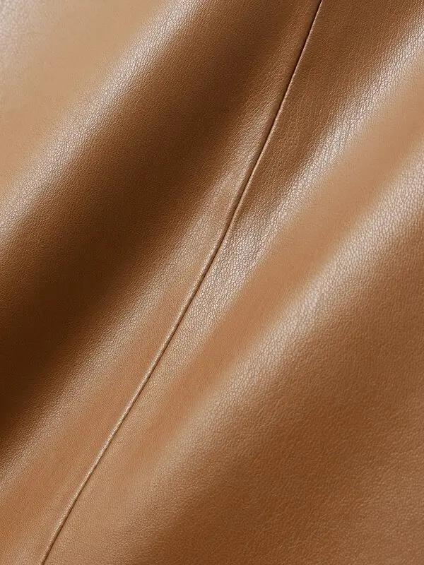 Veronica Beard Louise Faux Leather Midi Skirt