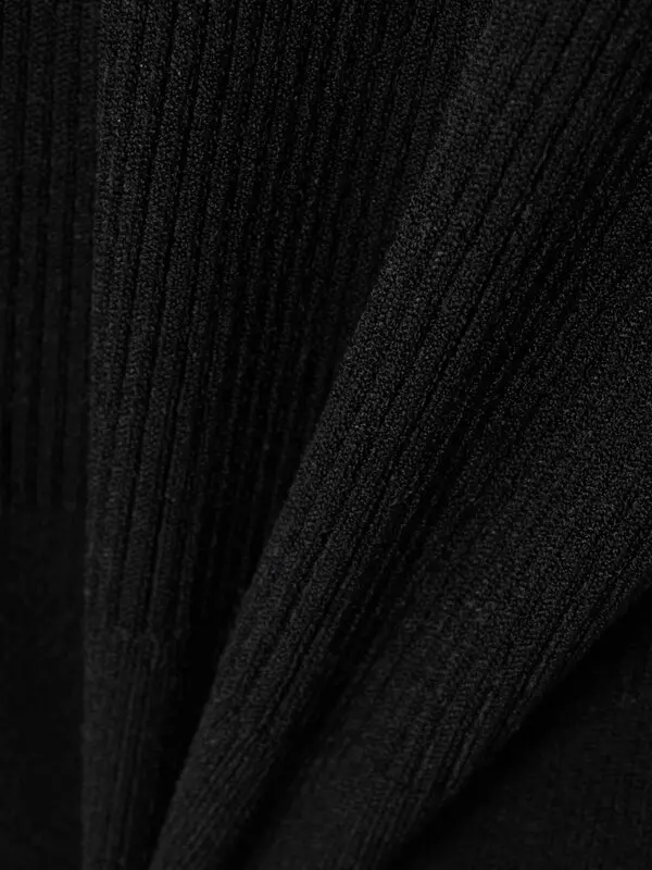 Alaïa Ribbed-knit Turtleneck Bodysuit - Black