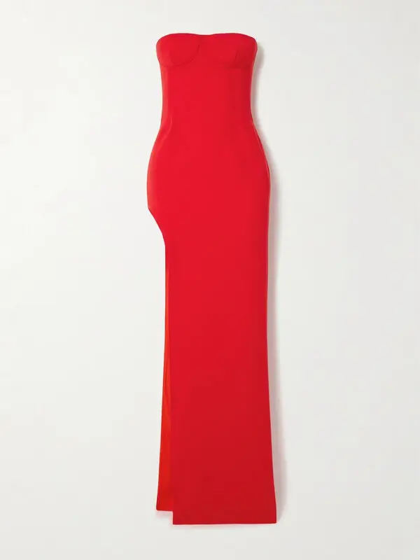 MONOT Strapless Crepe Gown