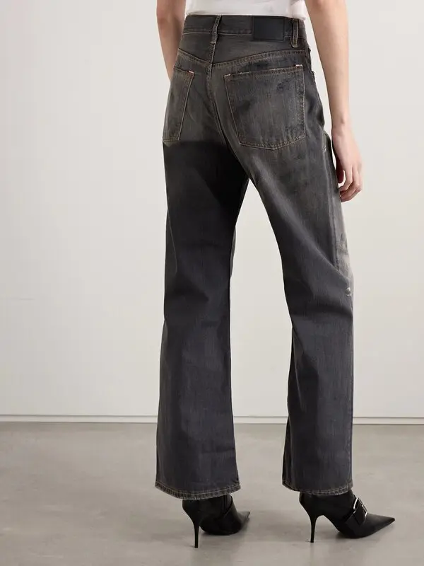 Acne Studios 2021 Distressed Wide-leg Jeans - Black