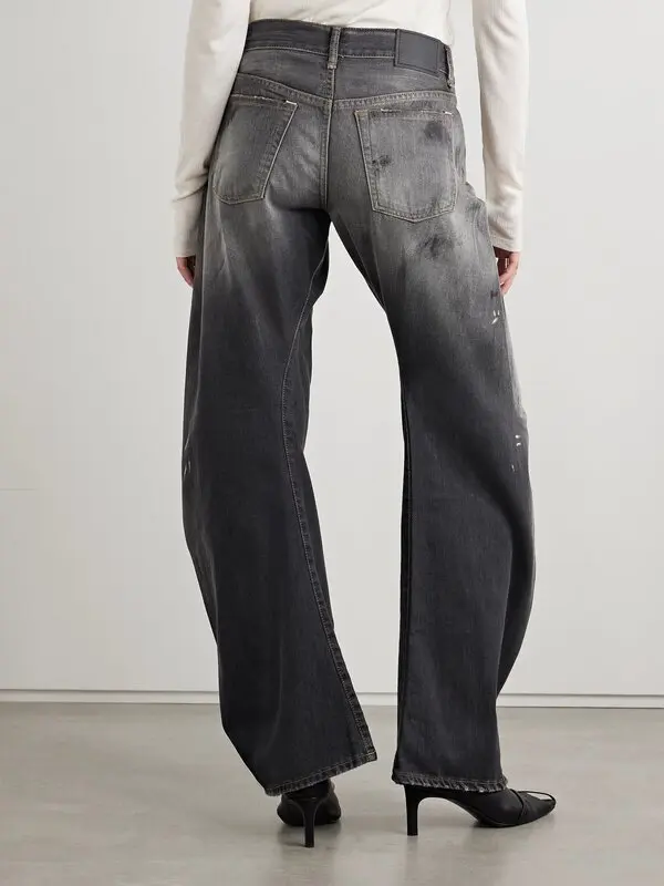 Acne Studios 2006 Paint-splattered Barrel-leg Jeans