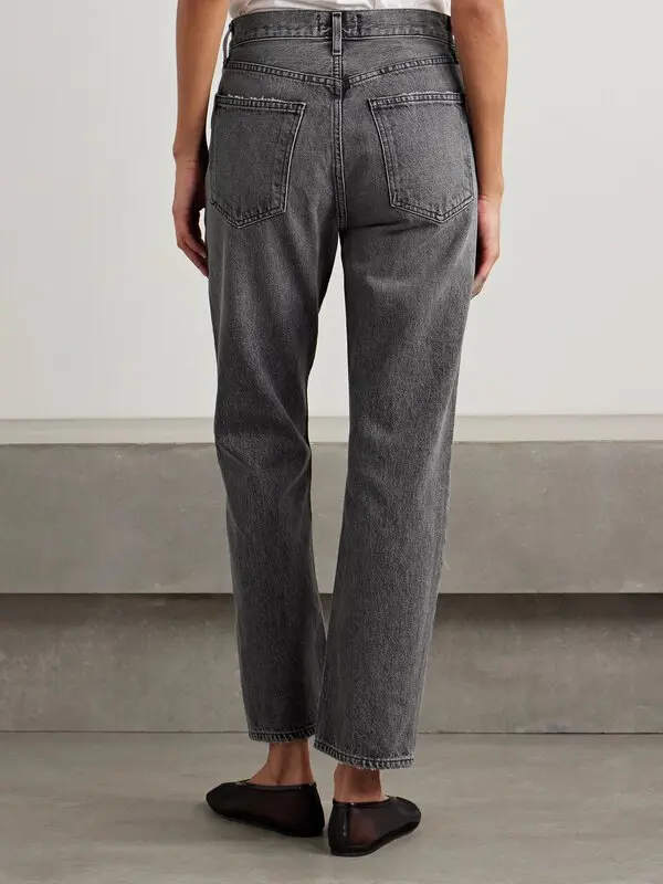 AGOLDE 90s Pinch Waist Cropped Jeans - Black