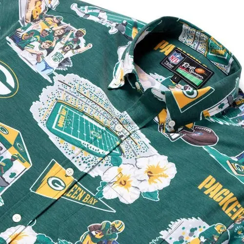 Reyn Spooner Bay Packers Scenic Button-down Shirt - Green