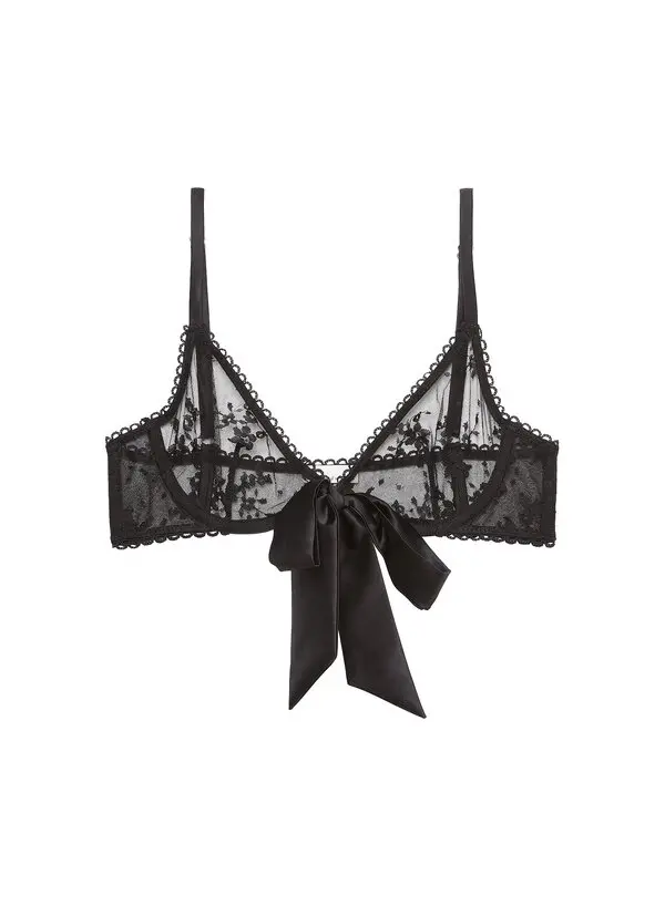 Fleur Du Mal Untie Me Demi Bra - Black