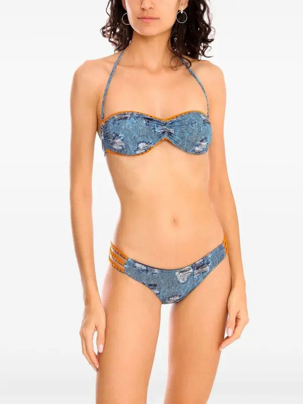 BRIGITTE Denim-print Bikini Set