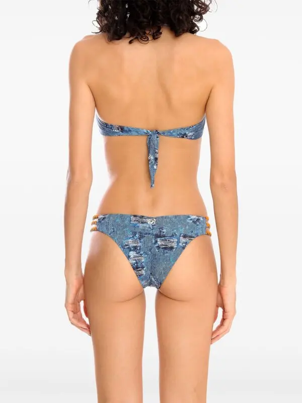 BRIGITTE Denim-print Bikini Set