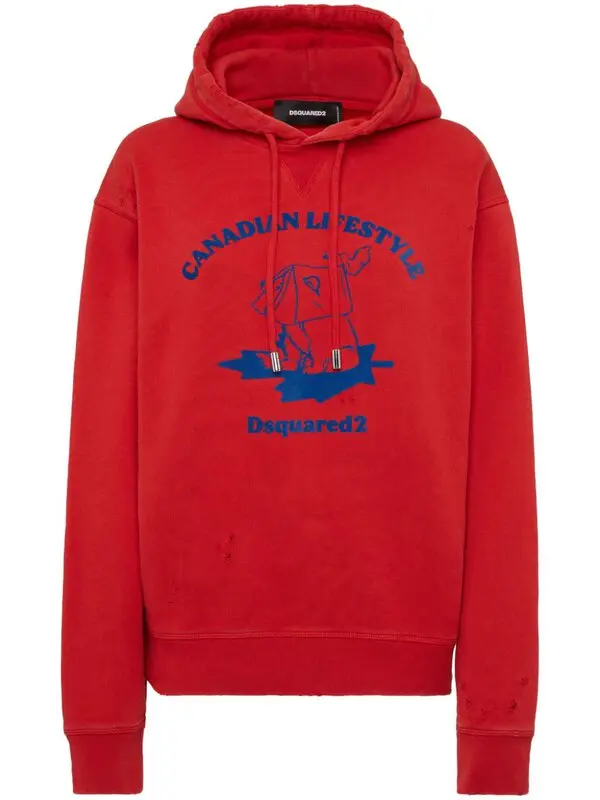 Dsquared2 Canadian Lifestyle Hoodie - Red