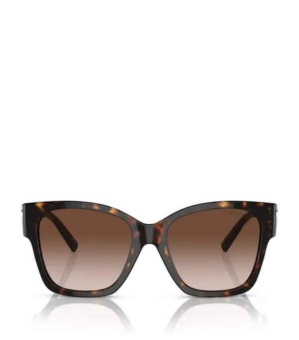 Tiffany & Co. Acetate Square Oversized Sunglasses - Brown