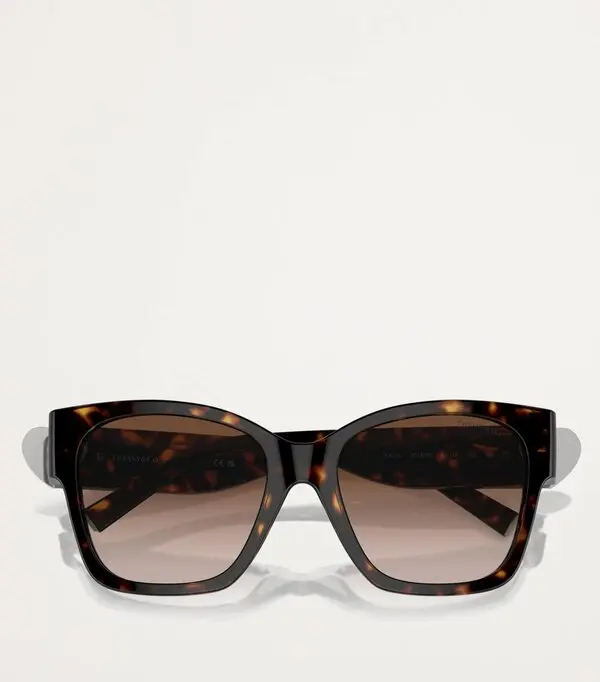 Tiffany & Co. Acetate Square Oversized Sunglasses - Brown