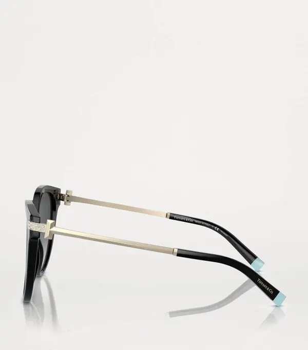 Tiffany & Co. Acetate Cat Eye Sunglasses With Monogram Detail