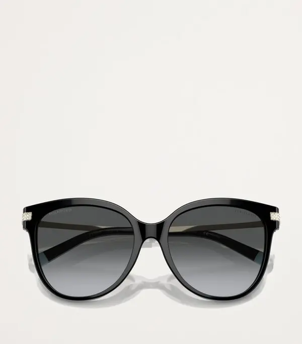 Tiffany & Co. Acetate Cat Eye Sunglasses With Monogram Detail