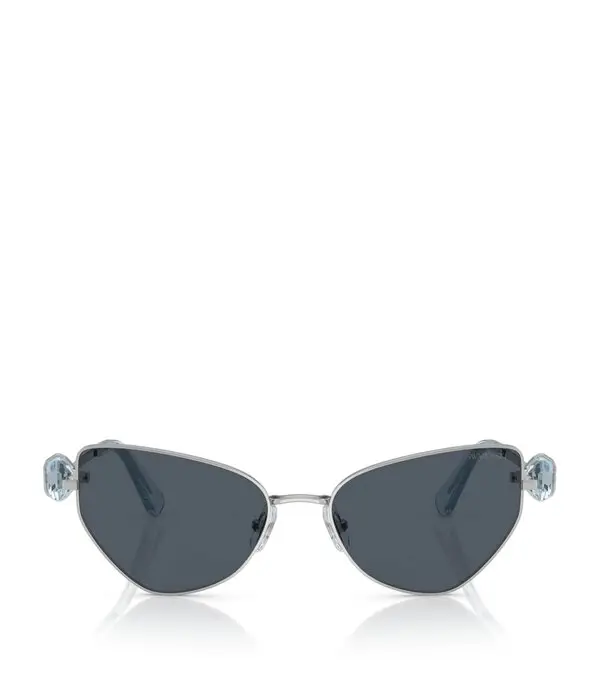 SWAROVSKI Sk7003 Cat Eye Sunglasses - Silver
