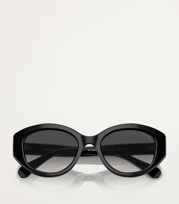 SWAROVSKI Oval Sk6005 Sunglasses - Black